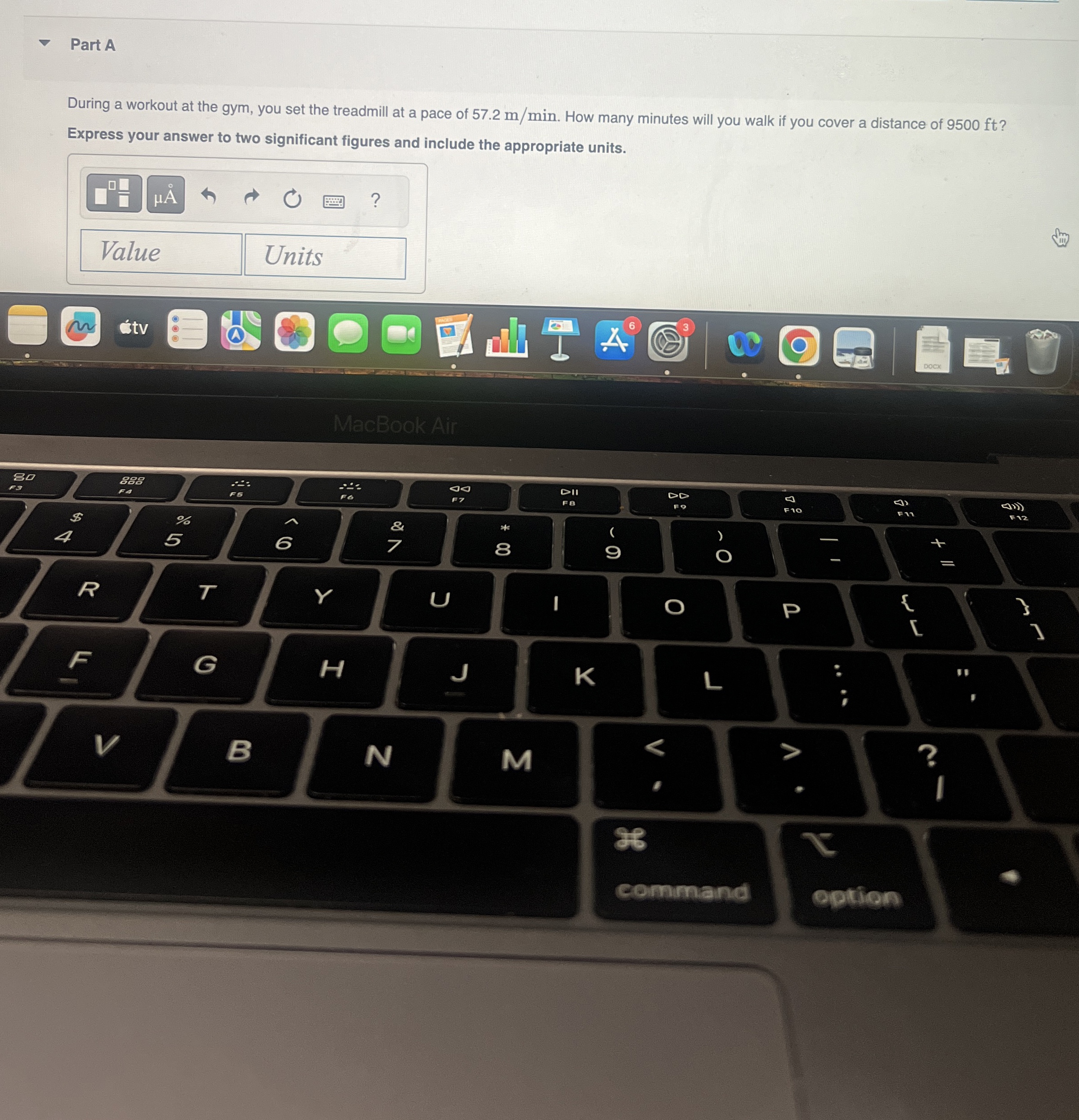 Solved Part ADuring a workout at the gym, you set the | Chegg.com