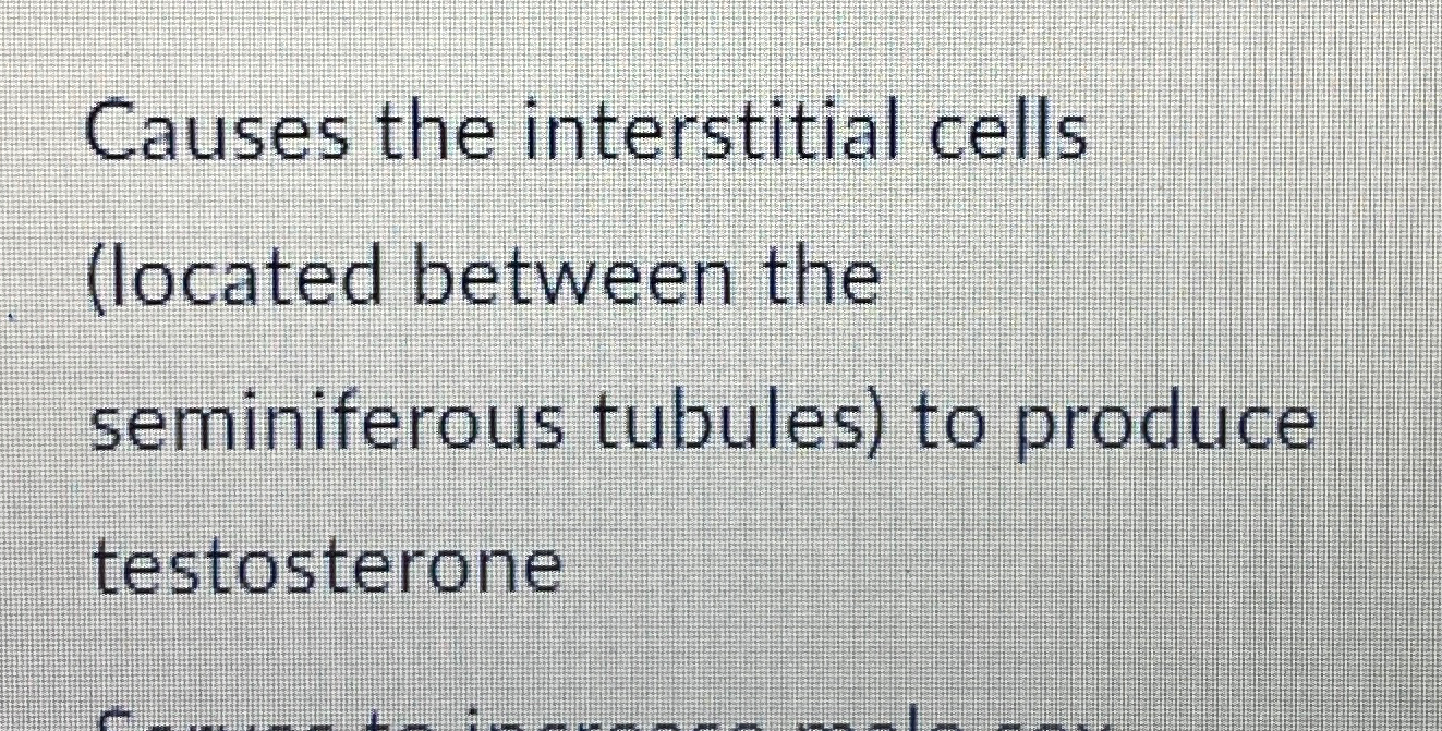 Solved Causes the interstitial cells (located between the | Chegg.com