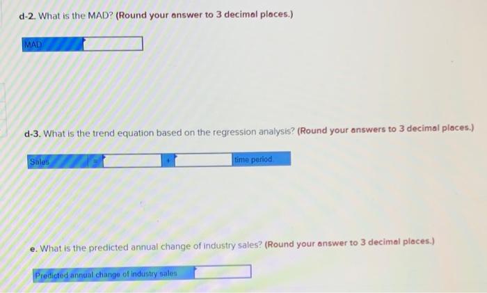 Solved Using the time series data in the table, respond to | Chegg.com