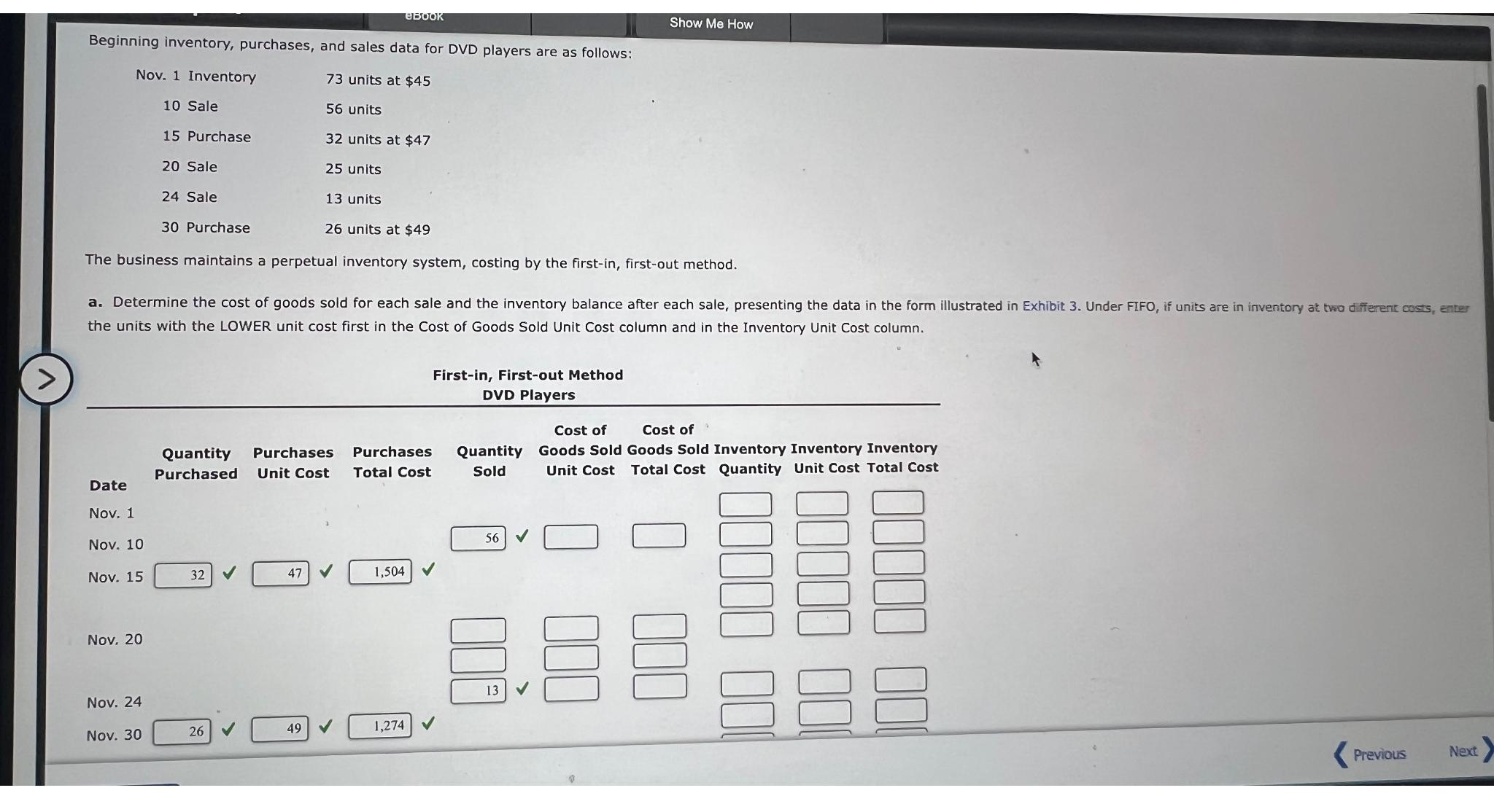Solved Beginning inventory, purchases, and sales data for | Chegg.com