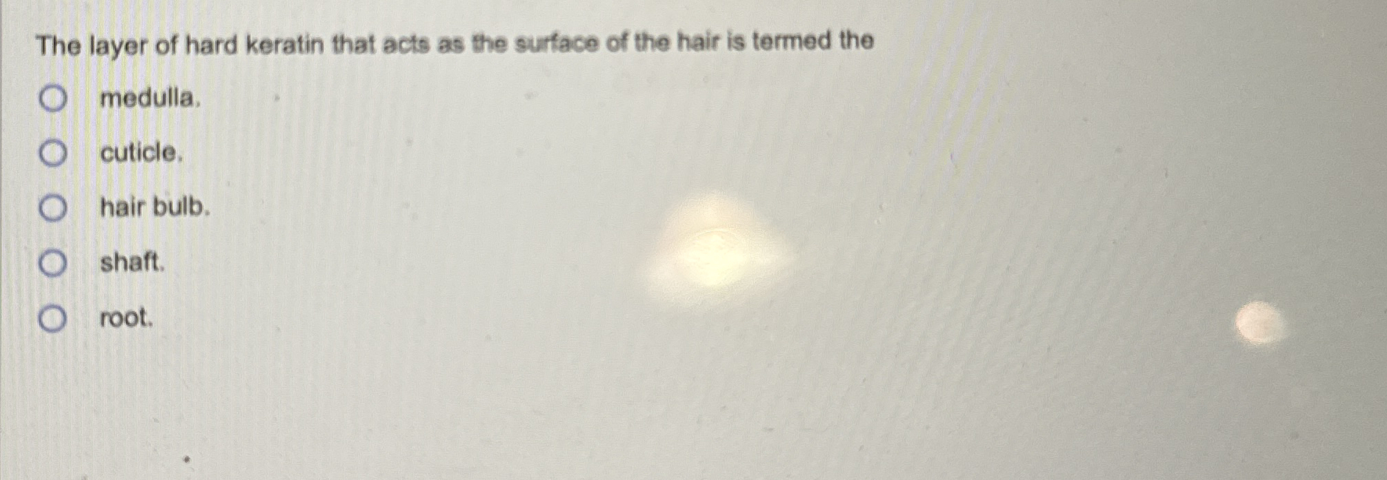 Solved The layer of hard keratin that acts as the surface of | Chegg.com
