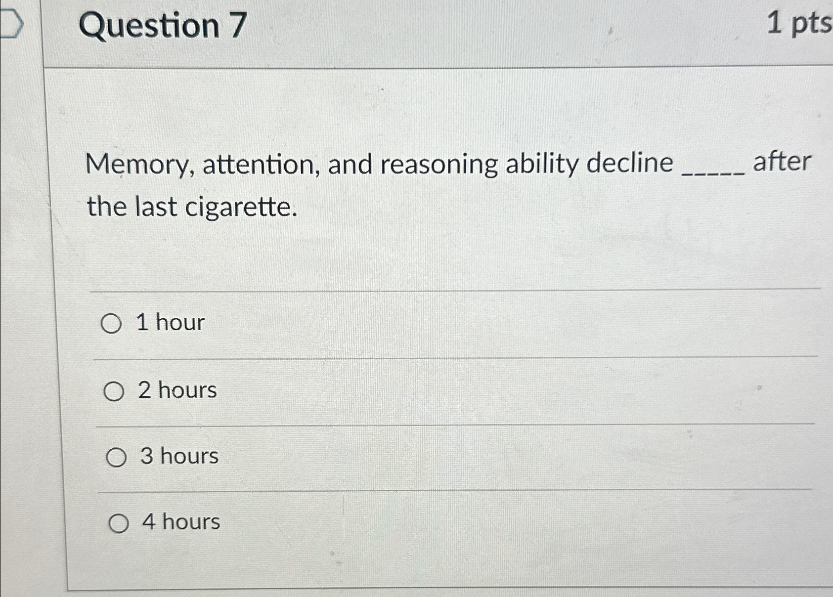 Solved Question 71ptsMemory, attention, and reasoning | Chegg.com