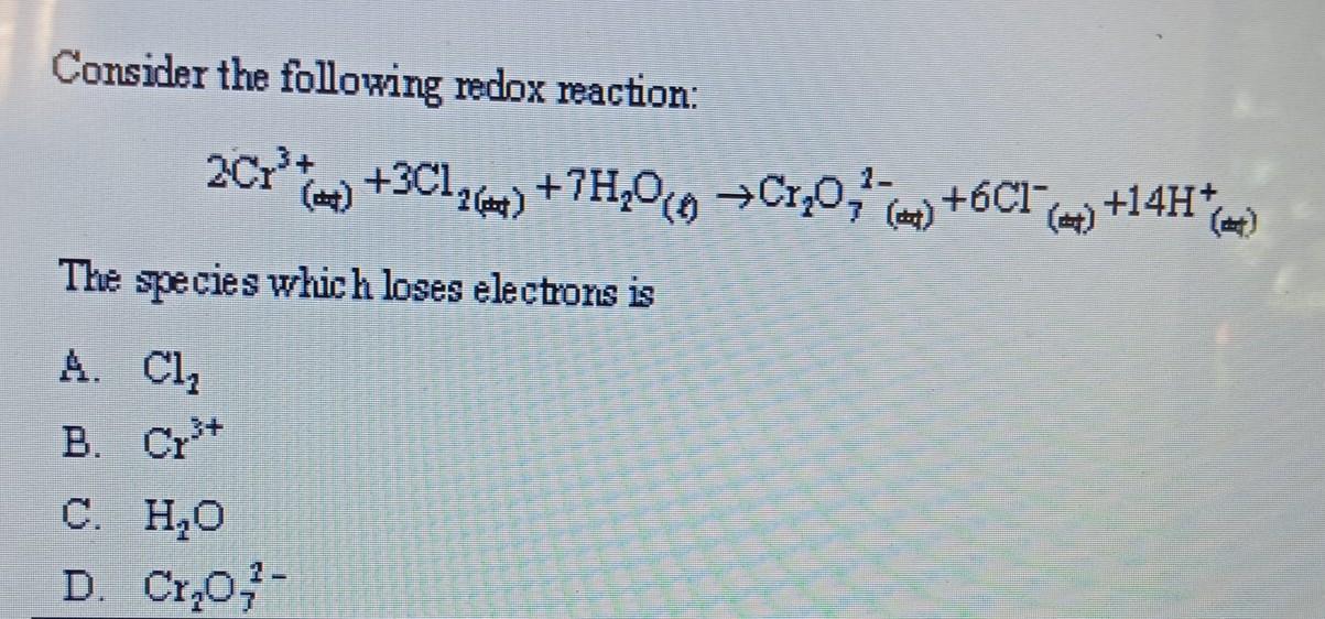 Solved Consider the following redox equation: Br2 + SO2 + | Chegg.com