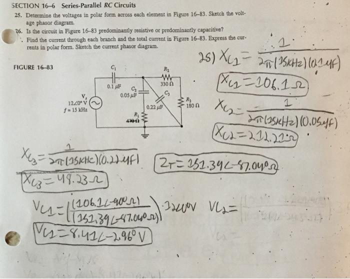 Solved SECTION 16-6 Series-Parallel RC Circuits 25. | Chegg.com