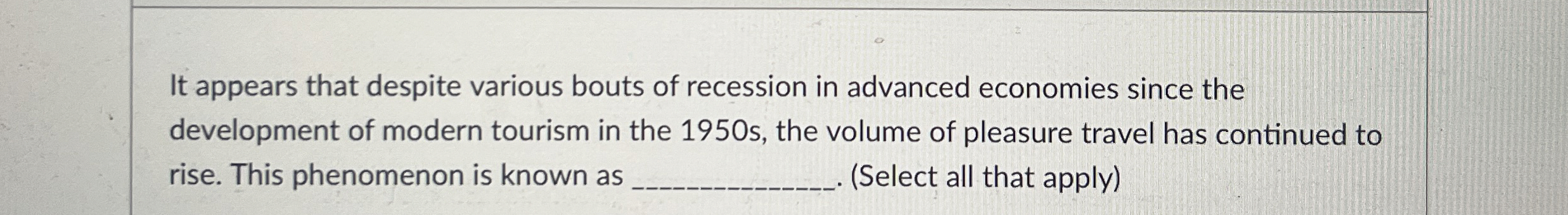 Solved It appears that despite various bouts of recession in | Chegg.com