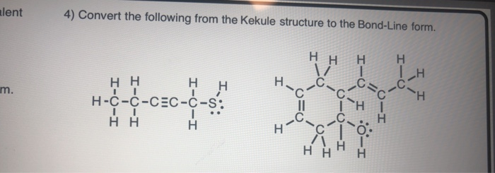 Solved lent 4) Convert the following from the Kekule | Chegg.com