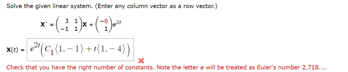 Solved Solve the given linear system. (Enter any column | Chegg.com
