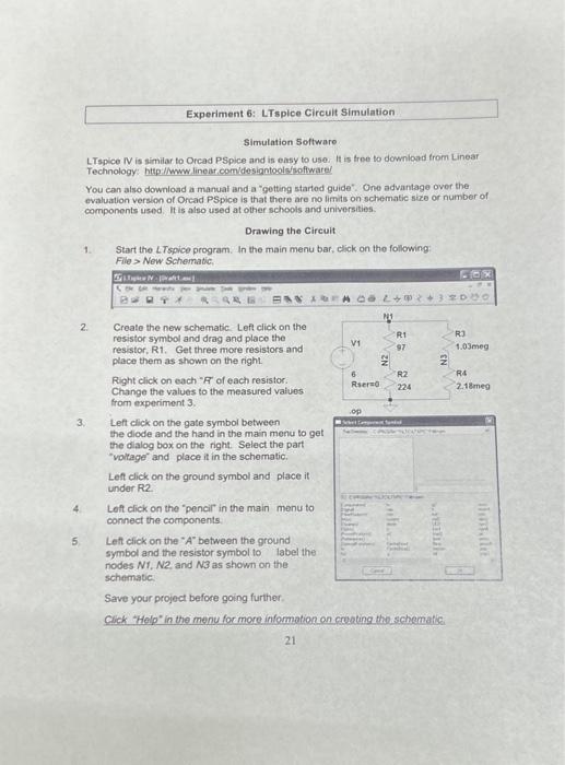 Simulation Software LTsice N is similar to Orcad | Chegg.com