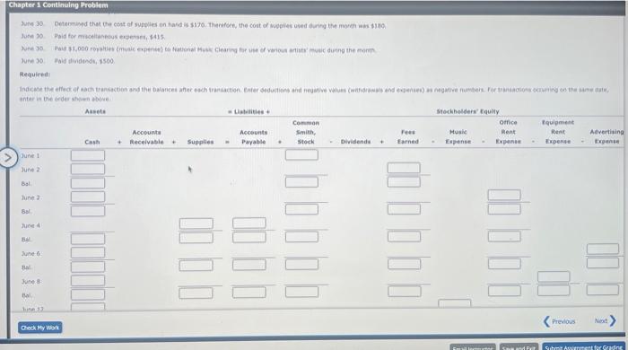 Solved Continuing Problem Chapter 1 - Instruction 23 Refer | Chegg.com