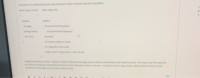 Solved Consider the following class declarations when | Chegg.com