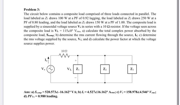 Solved Problem 3: The circuit below contains a composite | Chegg.com