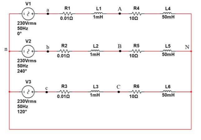 Solved Determine:VAN, VBN, VCN, VaA, VbB, VcC, VAB, VBC, | Chegg.com