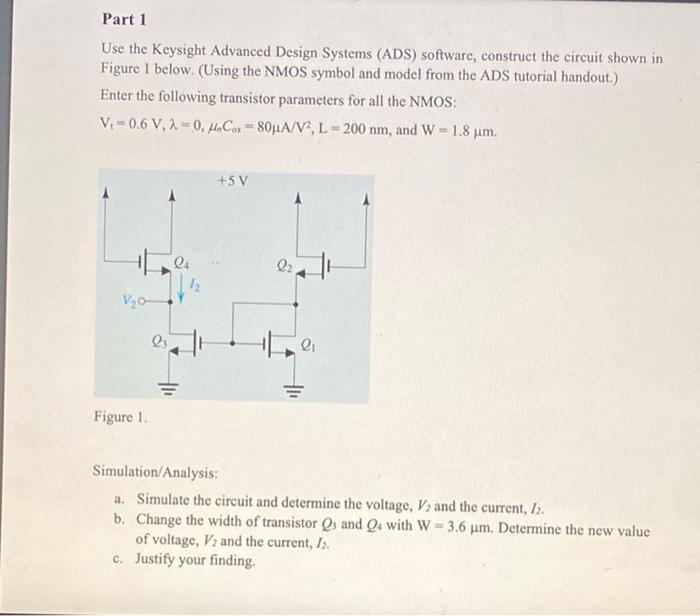 Solved Use the Keysight Advanced Design Systems (ADS) | Chegg.com