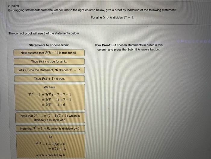 Solved Induction proofs. Please look at both pictures since | Chegg.com