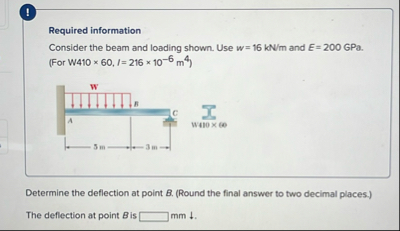 Solved !Required informationConsider the beam and loading | Chegg.com