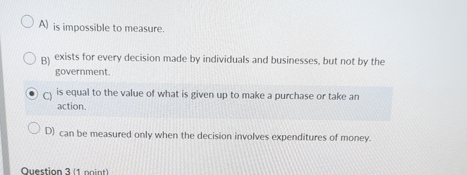 Solved A) ﻿is impossible to measure.B) ﻿exists for every | Chegg.com