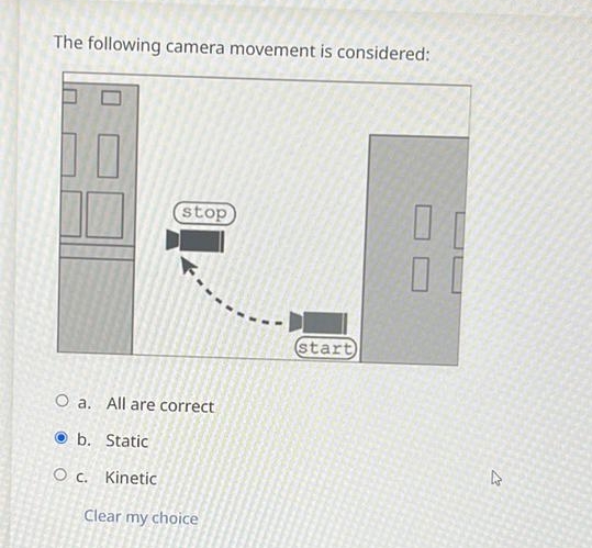 Solved The following camera movement is considered:a. ﻿All | Chegg.com