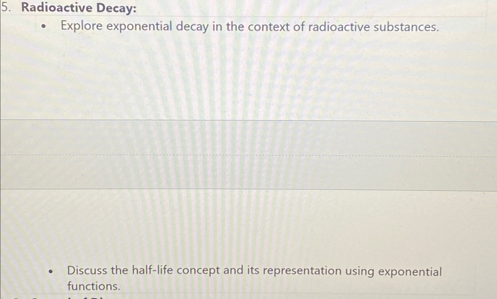 Solved Radioactive Decay:Explore exponential decay in the | Chegg.com