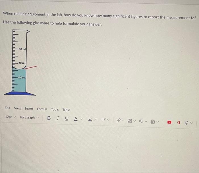 Solved When reading equipment in the lab, how do you know | Chegg.com