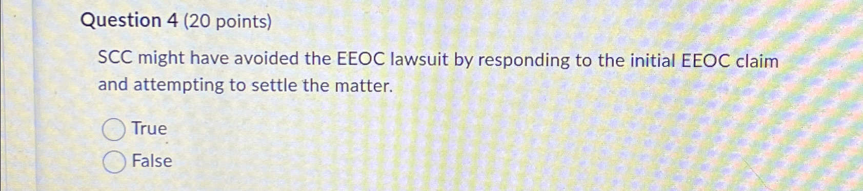 Solved Question 4 (20 ﻿points)SCC might have avoided the | Chegg.com