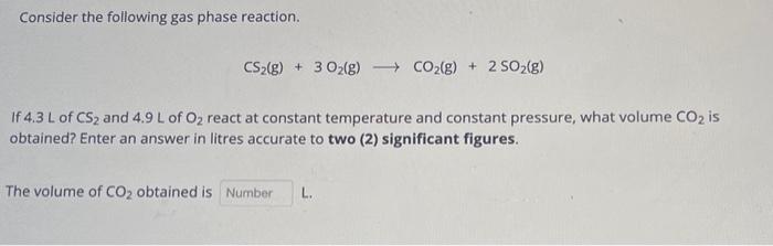 Solved Consider the following gas phase reaction. \\[ | Chegg.com