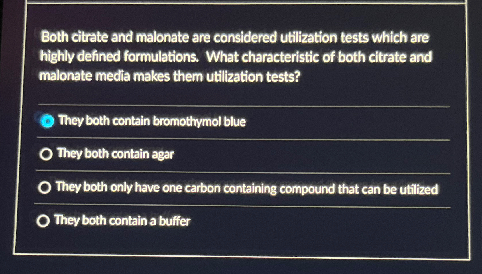 Solved Both citrate and malonate are considered utilization | Chegg.com