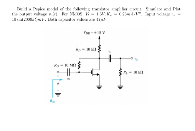 Solved Build a Pspice model of the following transistor | Chegg.com