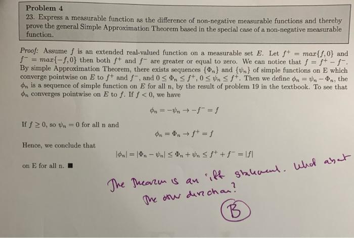 Solved My professor asked me to prove the other direction, | Chegg.com