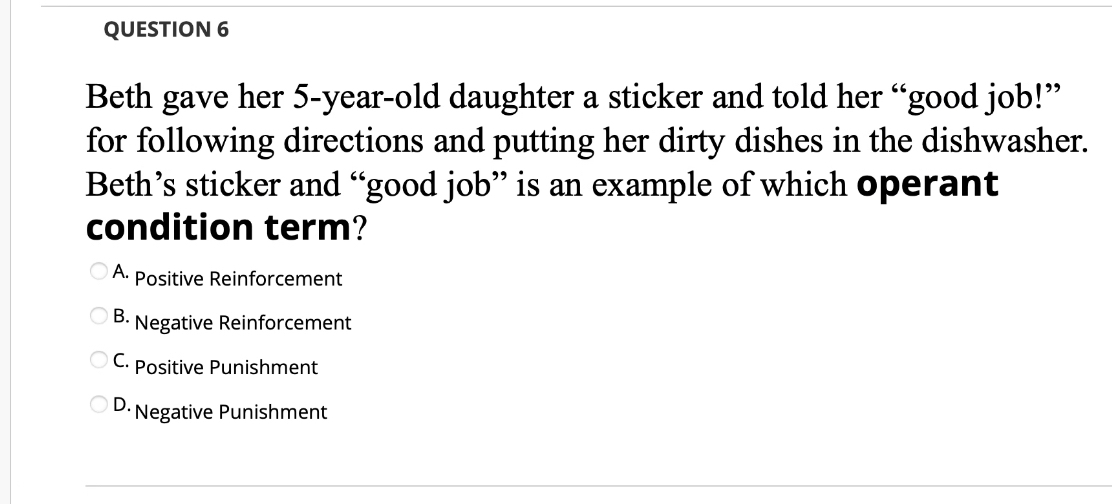 Solved Question 6beth Gave Her 5 Year Old Daughter A Sticker