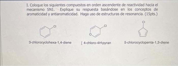 Solved Place the following compounds in ascending order of | Chegg.com