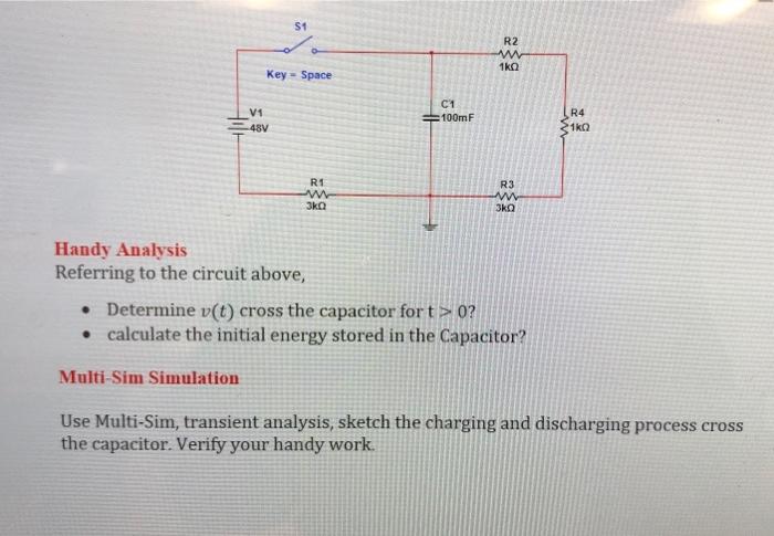 Solved Handy Analysis Referring to the circuit above, - | Chegg.com