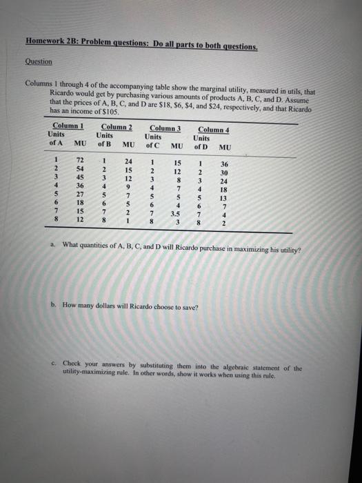 Solved Columns 1 through 4 of the accompanying table show | Chegg.com