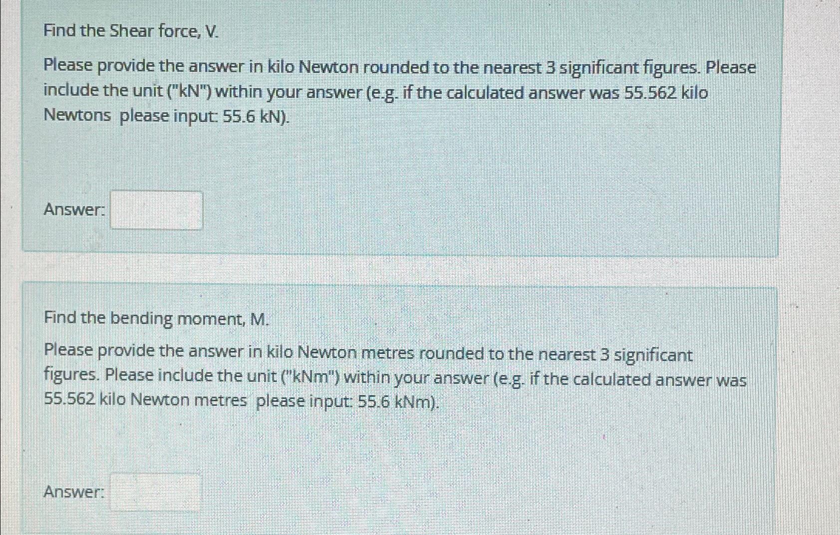 Determine the internal loading in the hook shown | Chegg.com