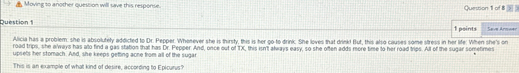 Solved Alicia has a problem she is absolutely addicted to | Chegg.com