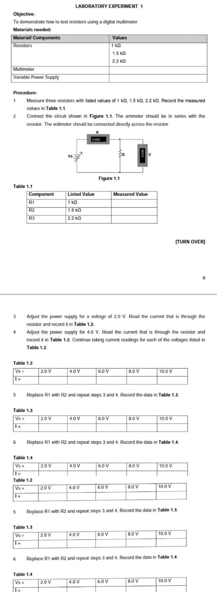 Solved LABORATORY EXPERIMENT 1 Objective: To demonstrate how | Chegg.com