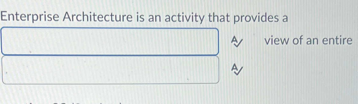 Solved Enterprise Architecture is an activity that provides | Chegg.com