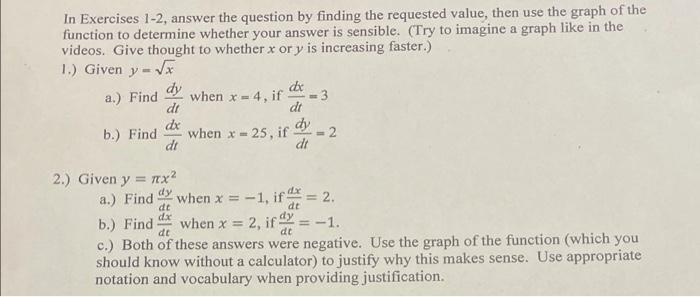 Solved In Exercises 1-2, answer the question by finding the | Chegg.com