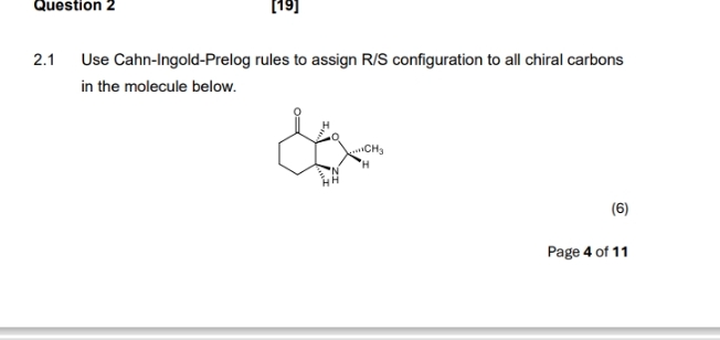 Solved Question 2[19]2.1 ﻿Use Cahn-Ingold-Prelog rules to | Chegg.com