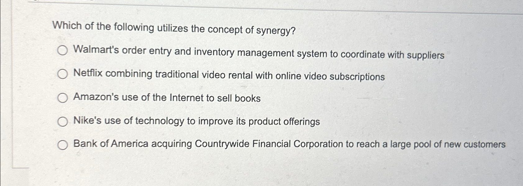 Solved Which of the following utilizes the concept of | Chegg.com