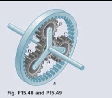 Solved 15.48 In the planetary gear system shown, the radius | Chegg.com