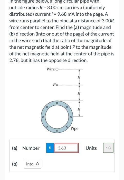 Solved In the ngure below, a long circular pipe with outside | Chegg.com