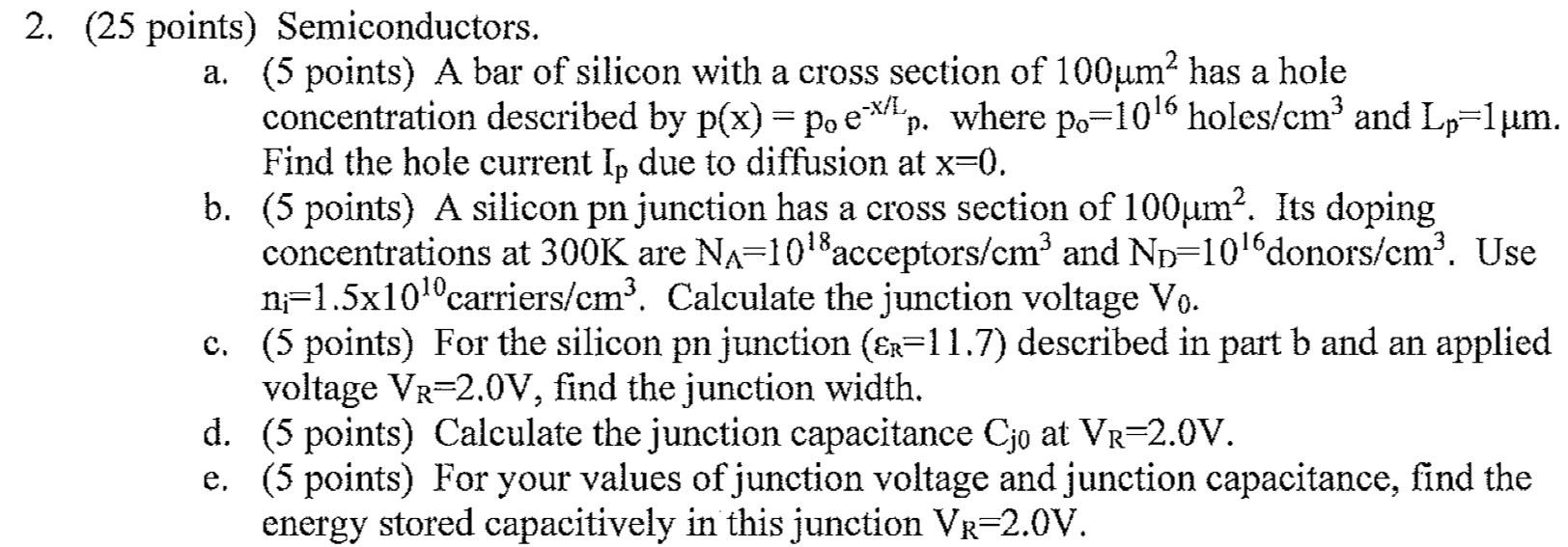(25 ﻿points) ﻿Semiconductors.a. (5 ﻿points) ﻿A bar of | Chegg.com