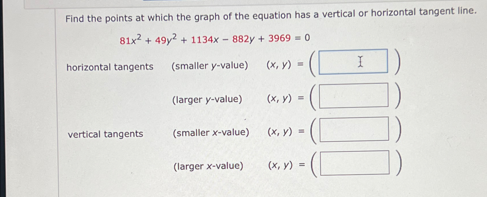 Solved Find the points at which the graph of the equation | Chegg.com