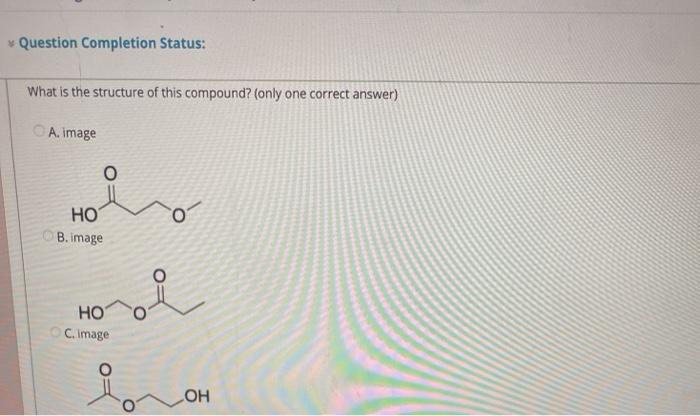 Solved QUESTION 20 An organic compound of the molecular | Chegg.com
