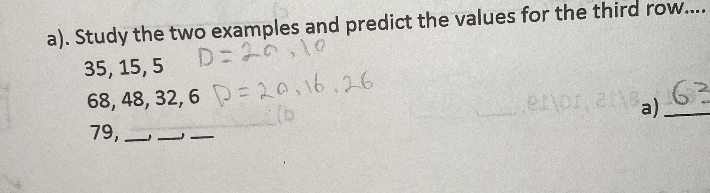 Solved How to solve a). ﻿Study the two examples and predict | Chegg.com