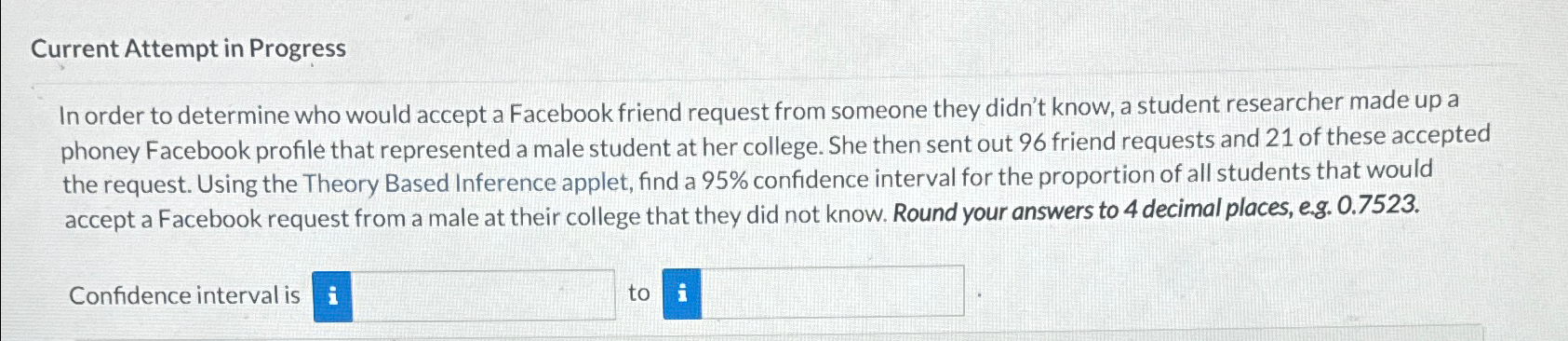 Solved Current Attempt in ProgressIn order to determine who | Chegg.com