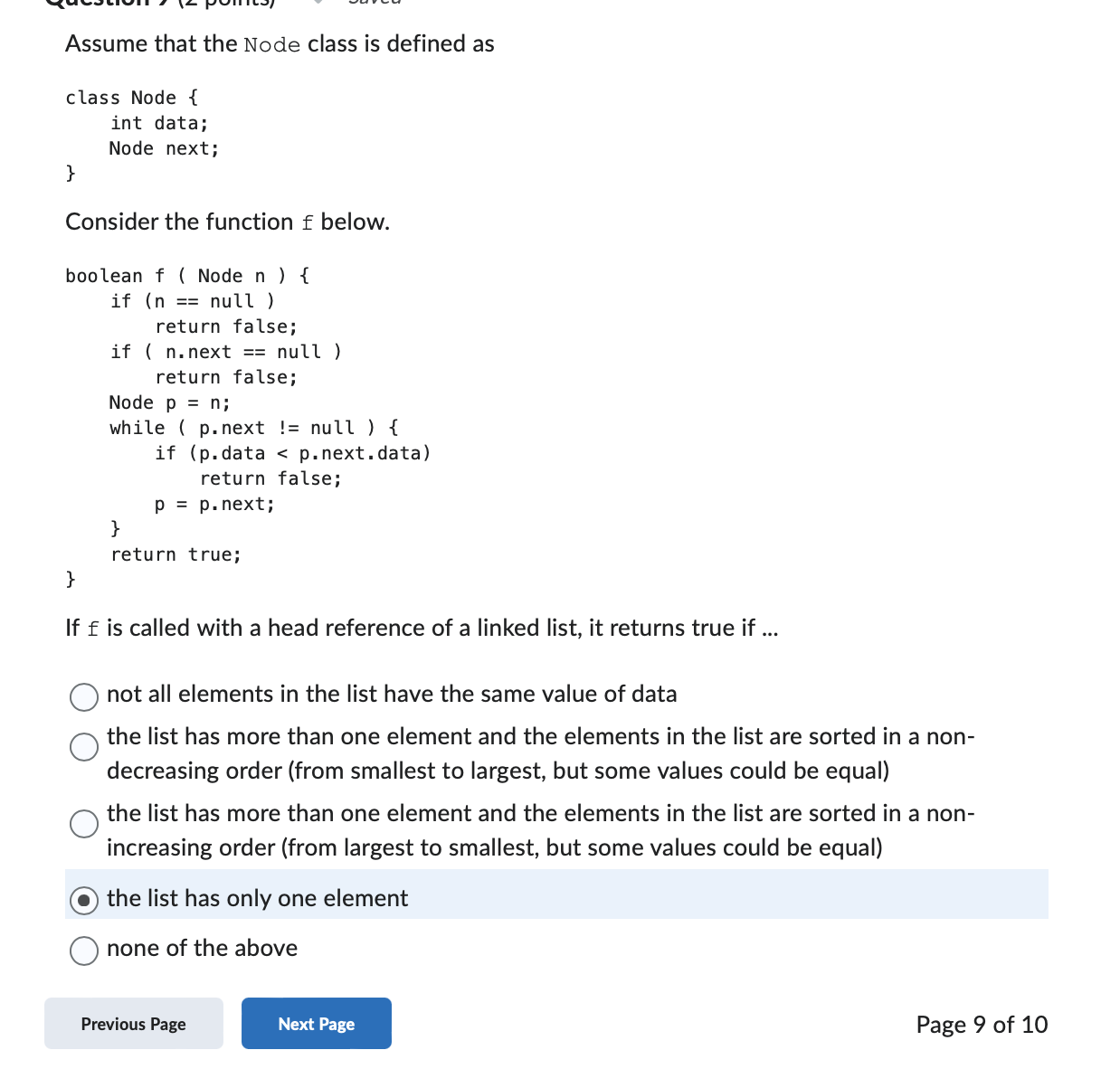 Solved Assume that the Node class is defined as```class Node | Chegg.com