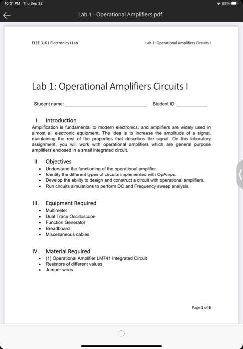 1. Introduction Amplification is fundamental to | Chegg.com