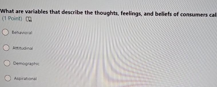 Solved What are variables that describe the thoughts, | Chegg.com