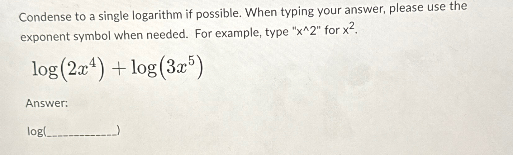 Solved Condense to a single logarithm if possible. When | Chegg.com
